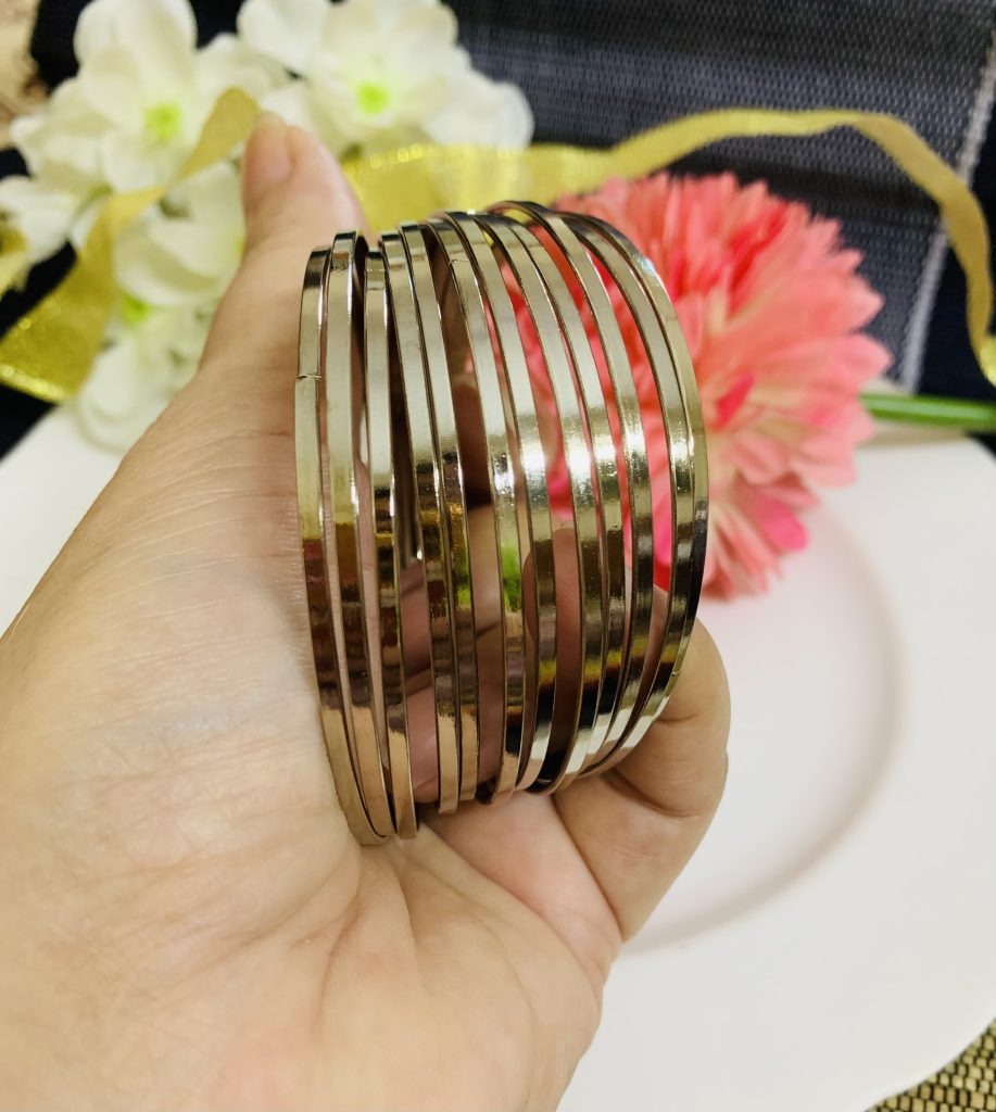 PLAIN STEEL BANGLES – Aims Collection