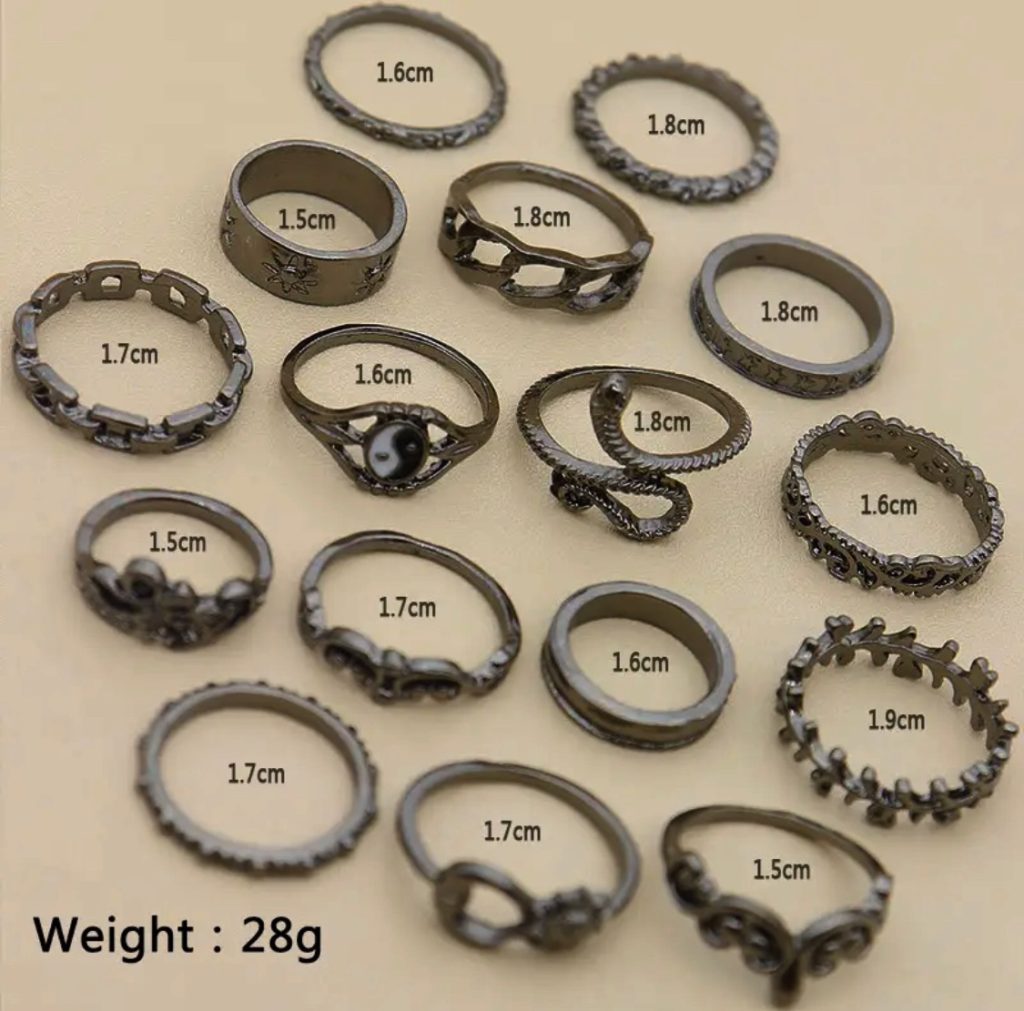 SHEIN RING SET ( 16 Pieces) – Aims Collection