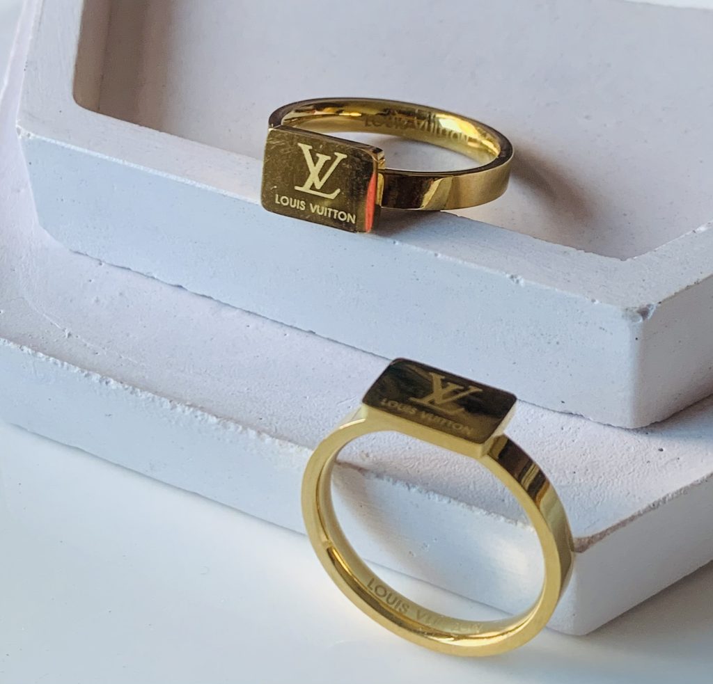 STAINLESS STEEL LV RING – Aims Collection