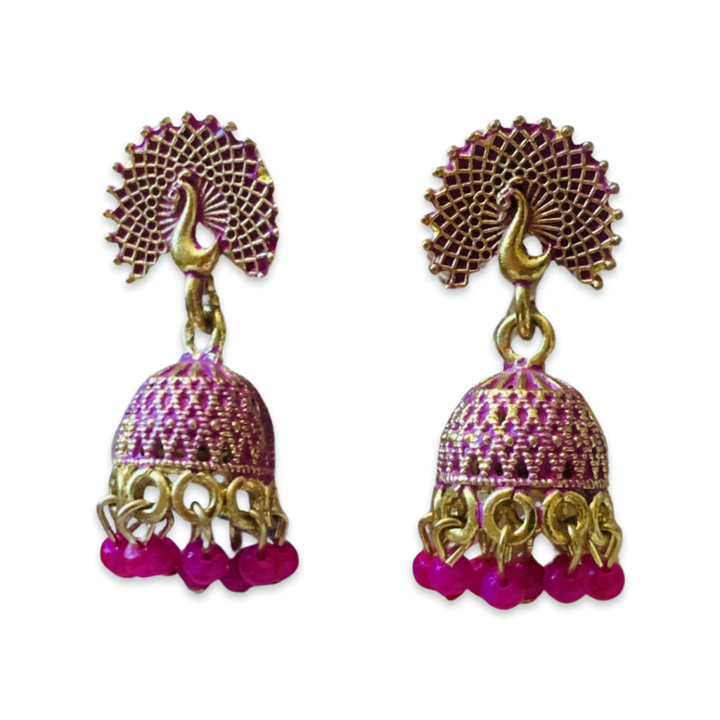 PEACOCK INDIAN JHUMKI – Aims Collection